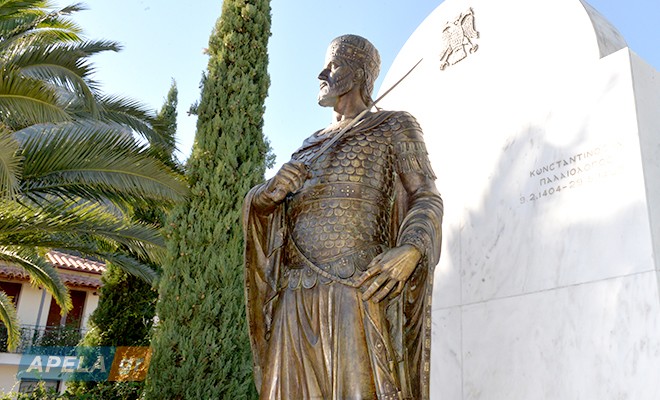 «Λάμπει» ξανά ο ανδριάντας του Κωνσταντίνου Παλαιολόγου στο Μυστρά ...