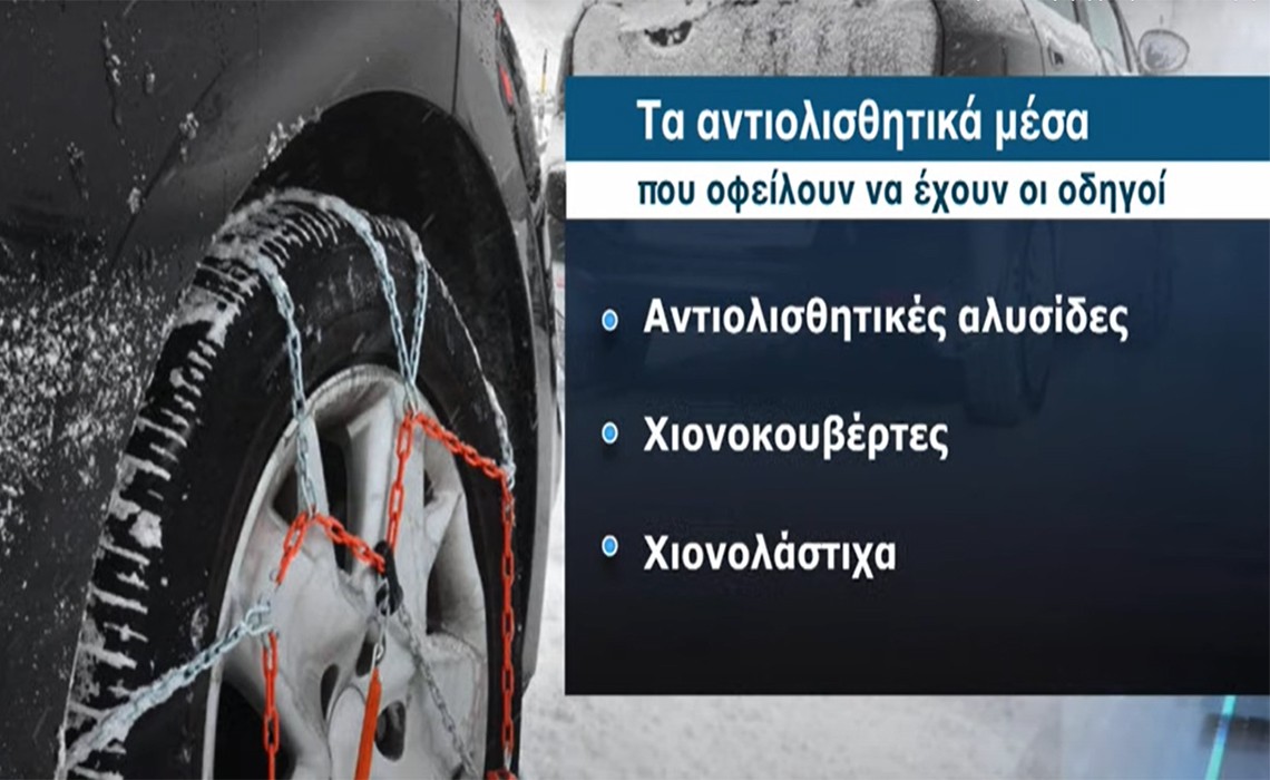 Τι και αν έξω έχει 30 βαθμούς κελσίου, αν δεν έχεις αντιολισθητικές ...